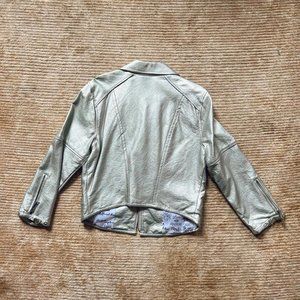 Jackets & Coats | Silver Metallic Biker Jacket | Poshmark